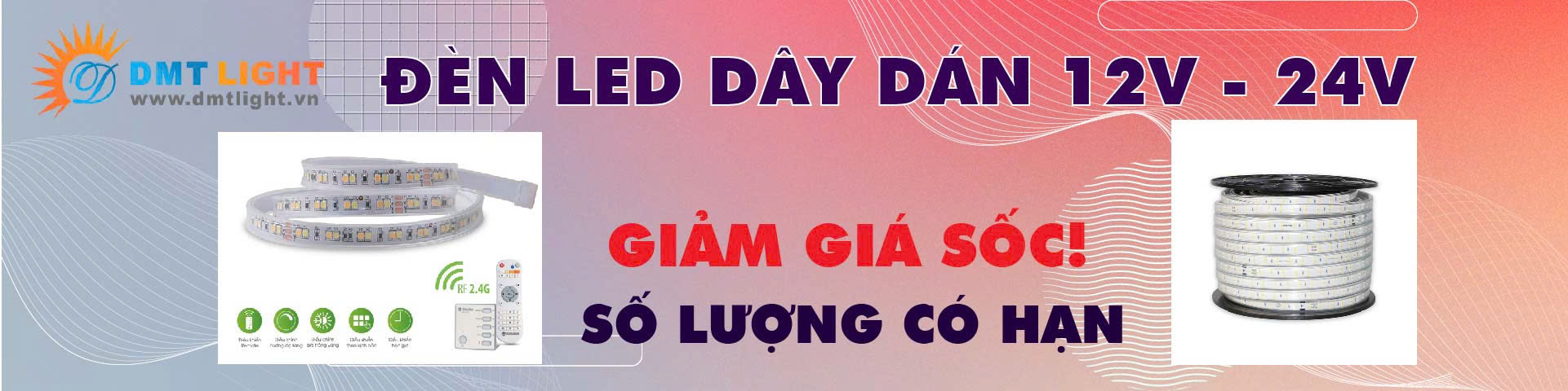 Đèn LED dây dán 12V-24V - Đèn Led DMT Light